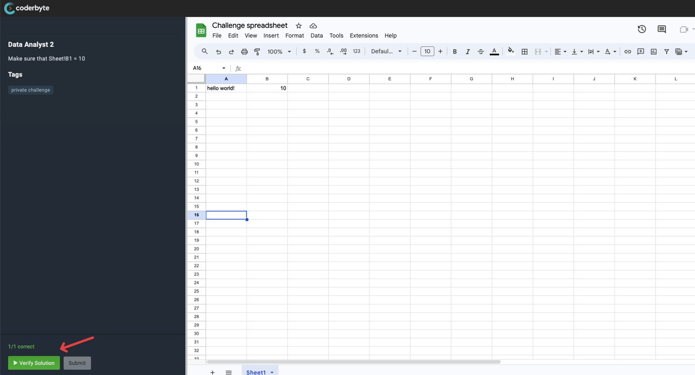 Create custom spreadsheet challenges